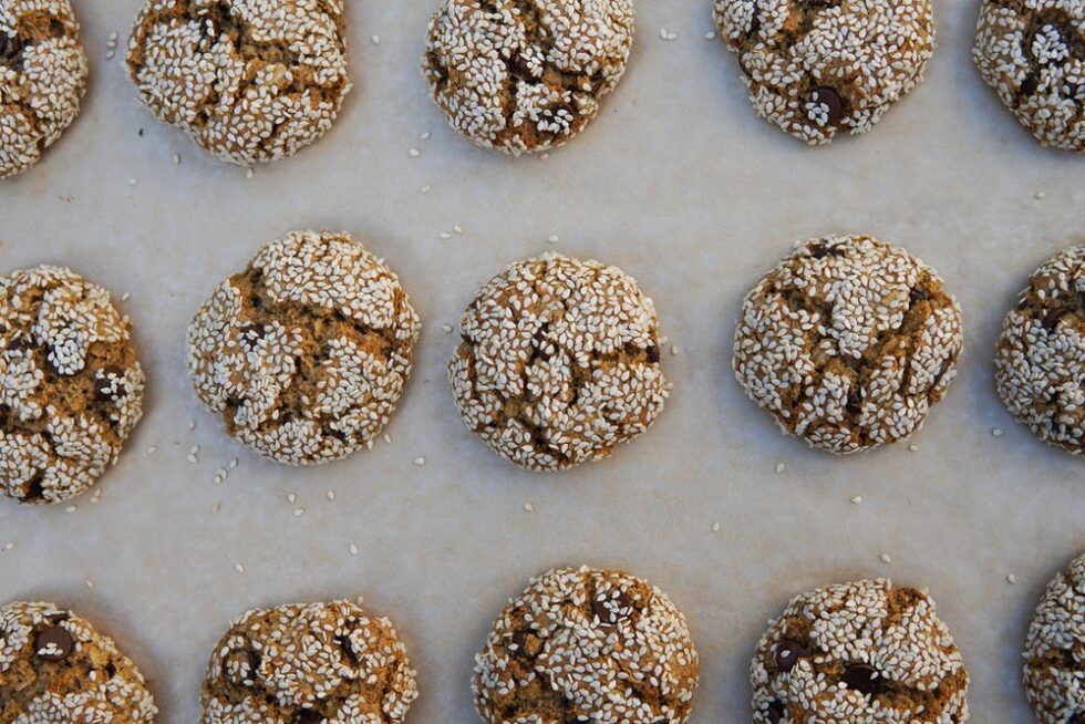 Miso Sesame Chocolate Chip Cookies | Natalie Cooks