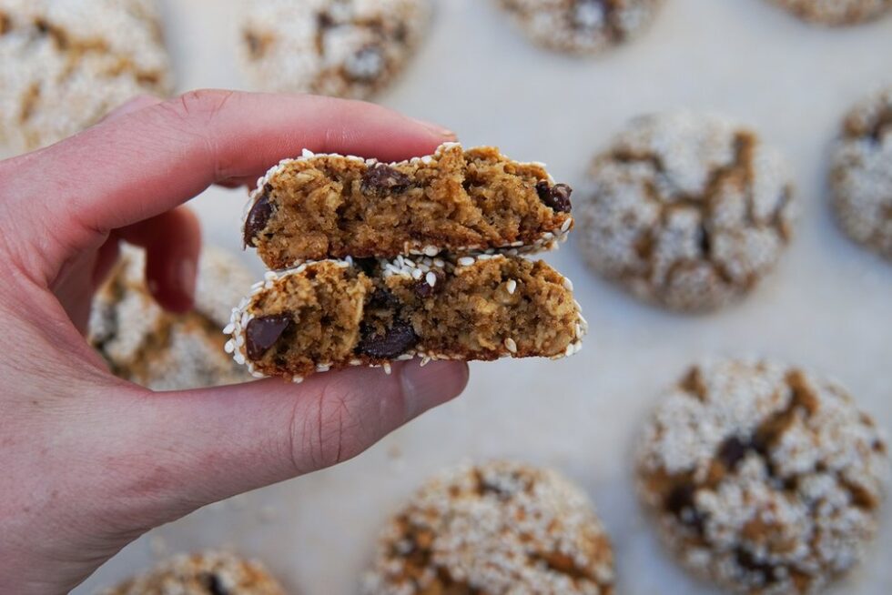 Miso Sesame Chocolate Chip Cookies | Natalie Cooks