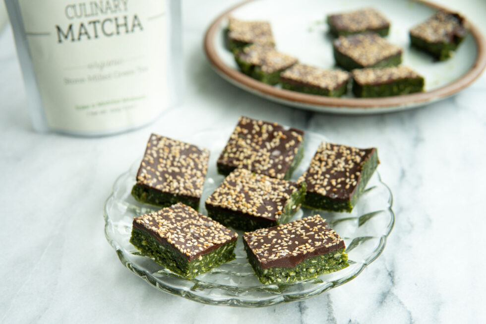 Maple Sesame Matcha Bites | Natalie Cooks