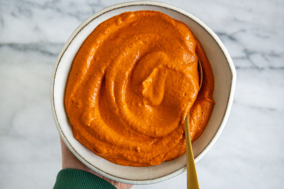 Romesco Manchego Burgers | Natalie Cooks