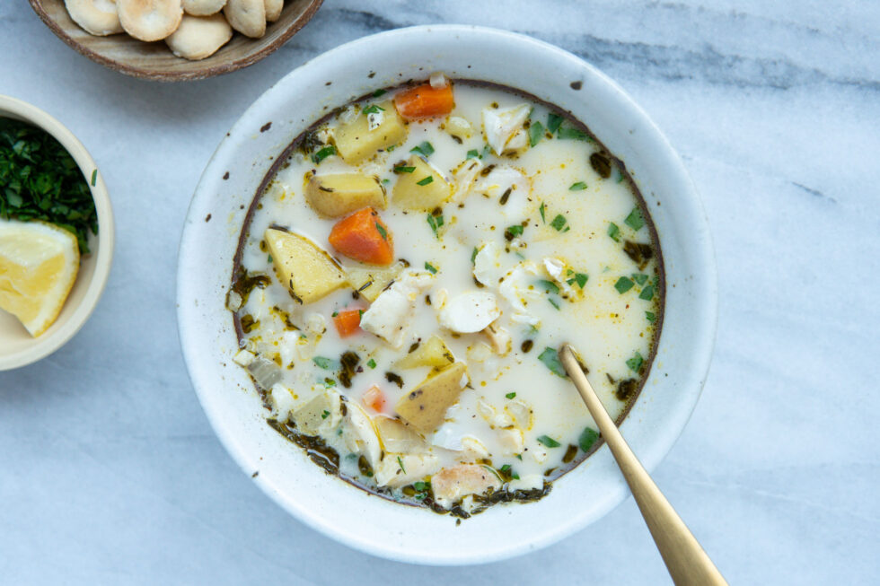 New England Fish Chowder | Natalie Cooks