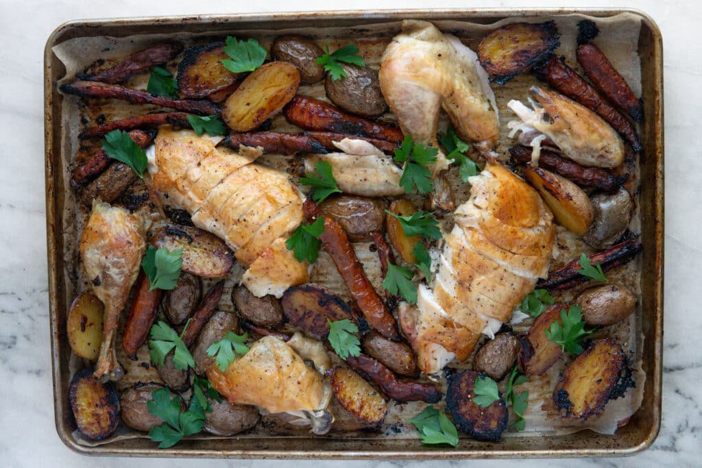 Roast Chicken and Root Veggies | Natalie Cooks